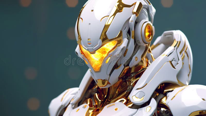 Robot Pilot of the Spaceship of the Future Stock Illustration ...