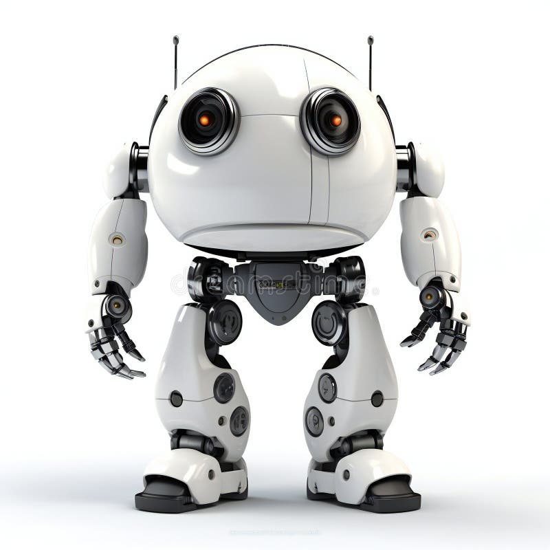 Robot on white background stock illustration. Illustration of robot ...