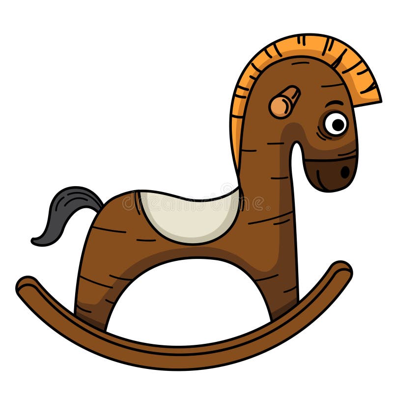 Illustration of Rocking Horses on a White Background Stock Vector ...