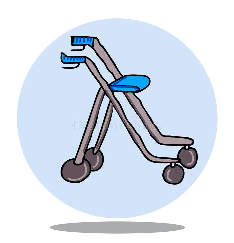 Illustration of a rollator stock illustration. Illustration of symbol ...