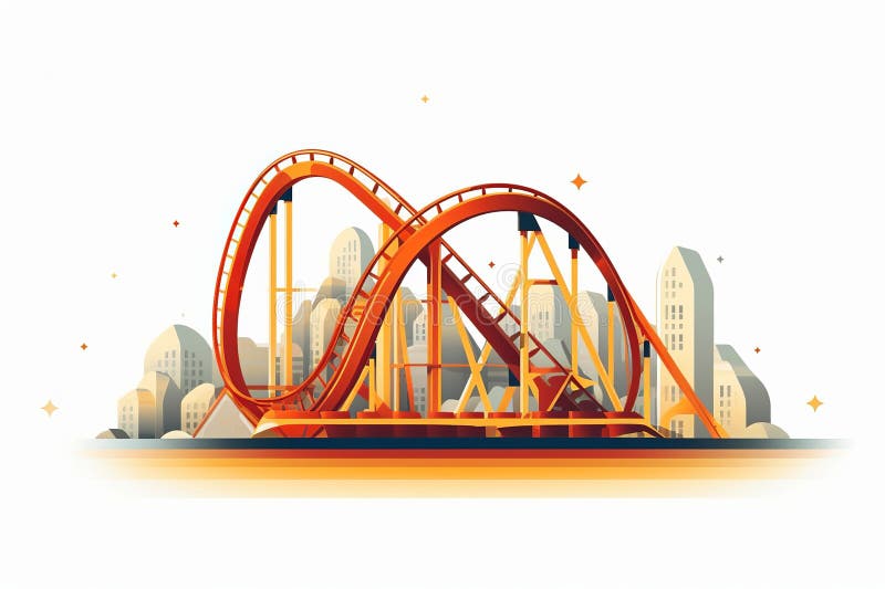 Illustration of Roller Coaster Vector Flat Minimalistic Isolated ...