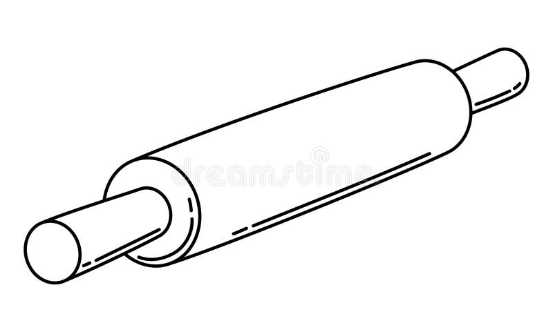 Illustration of Rolling Pin. Stylized Bakery Object for Cooking Recipe ...