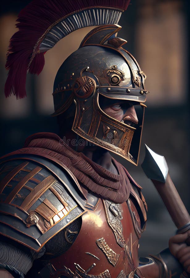 Illustration of a Roman Gladiator. Stock Illustration - Illustration of ...