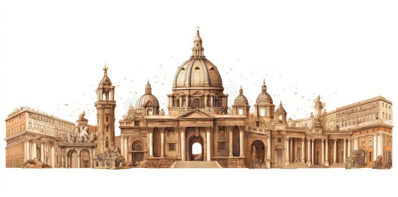 Illustration of Rome Architecture Stock Illustration - Illustration of ...