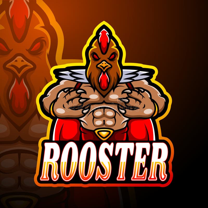 Rooster Esport Logo Mascot Design Stock Vector - Illustration of ...