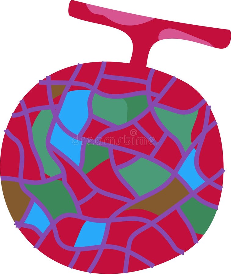 Psychedelic Color Fruit Illustration Stock Vector - Illustration of ...