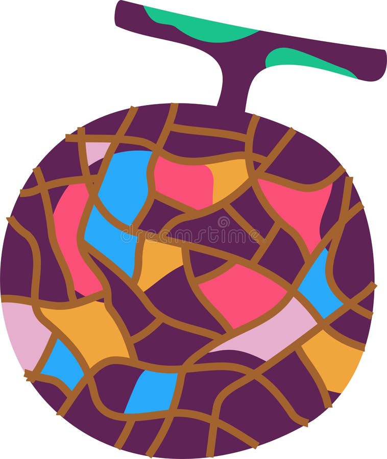 Psychedelic Color Fruit Illustration Stock Vector - Illustration of ...