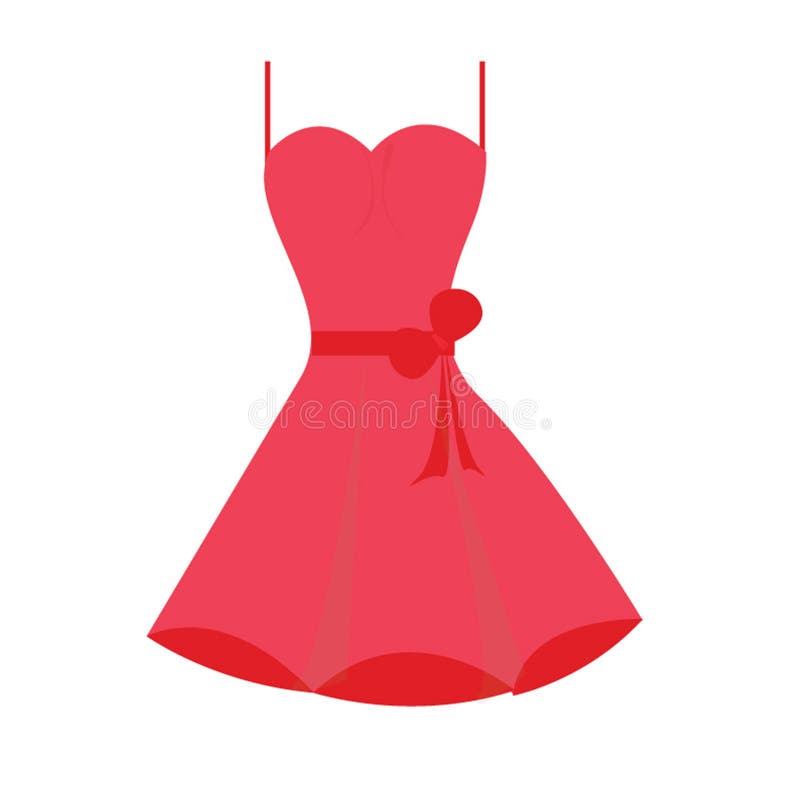 Illustration rouge de robe illustration de vecteur. Illustration du ...