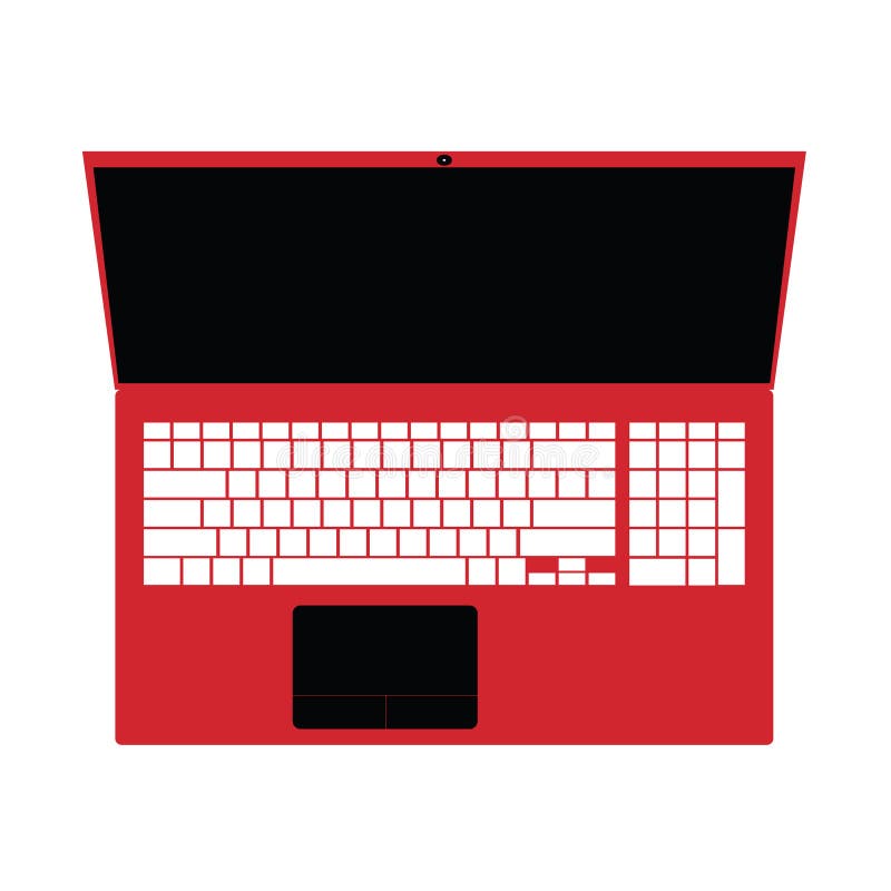 Illustration Rouge De Technologie D'ordinateur Portable Illustration de ...