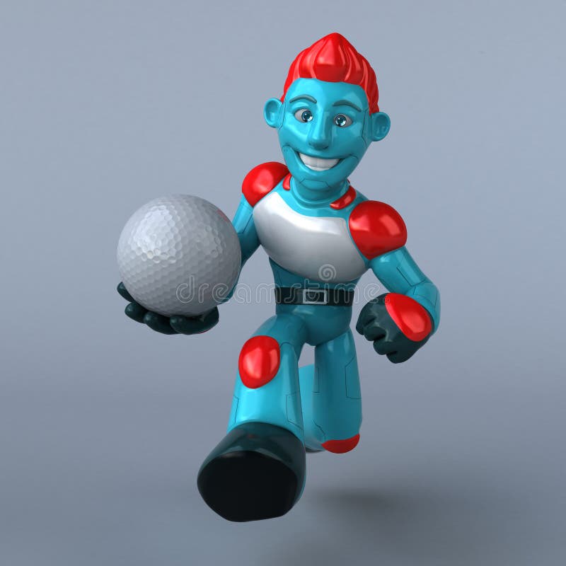 Illustration Rouge Du Robot 3d Illustration Stock - Illustration du ...