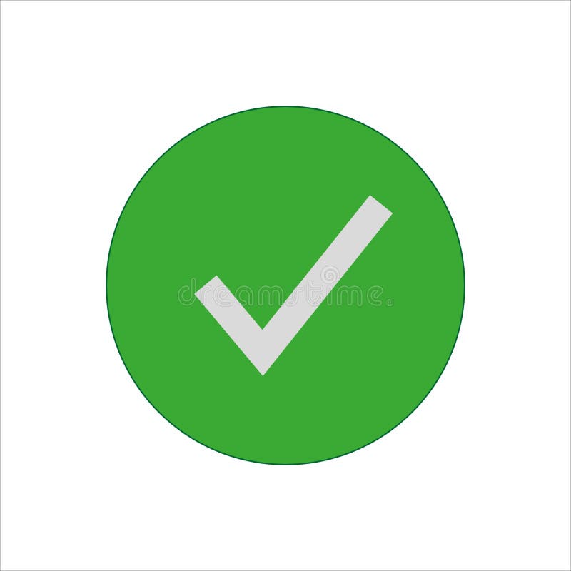 Illustration of a Round Green Check Mark Isolated on a White Background ...