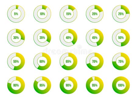 Illustration of Round Progress Bar. Circle Indicators Status. Loading ...