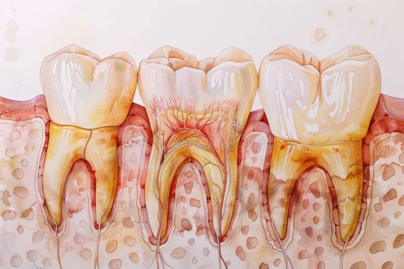 Illustration of a Row of Teeth, Suitable for Dental Concepts Stock ...