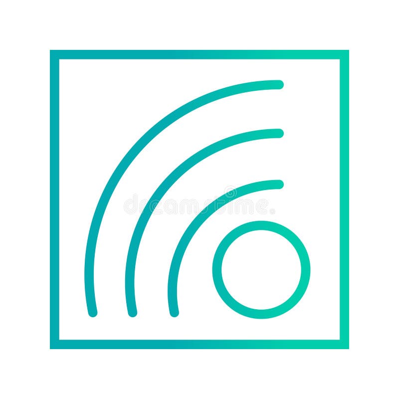 Illustration RSS Feed Icon for Personal and Commercial Use. Stock ...