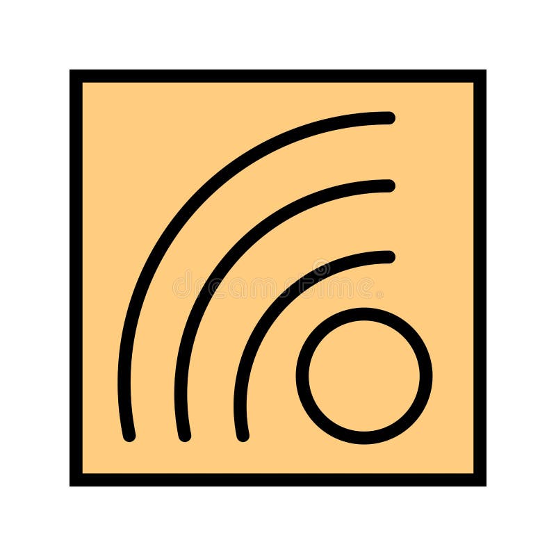 Illustration RSS Feed Icon for Personal and Commercial Use. Stock ...
