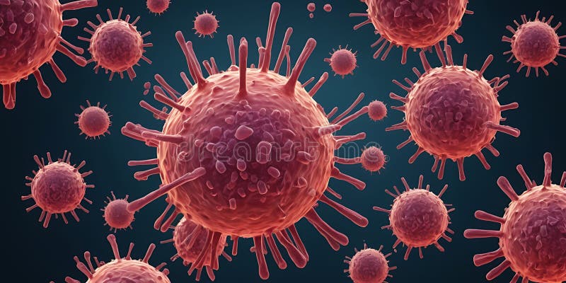 Illustration of the Rubella Virus Checked Using a Microscope, Generated ...