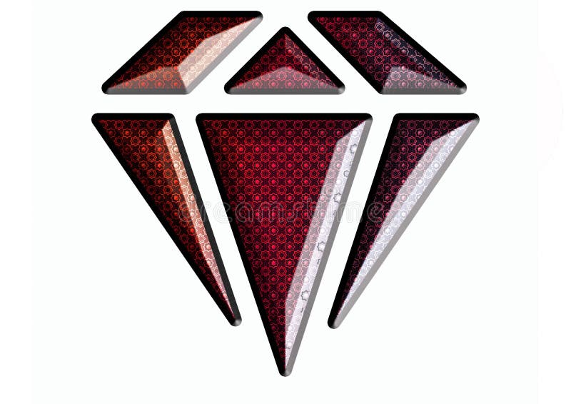 Vector Glossy Red Ruby Symbol. Luxury Diamond Icon, Illustration Stock ...