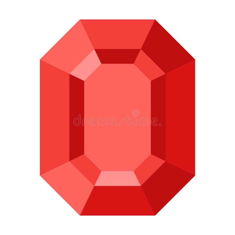 Illustration of Ruby Beautiful Precious Stone. Image for Jewelry. Stock ...