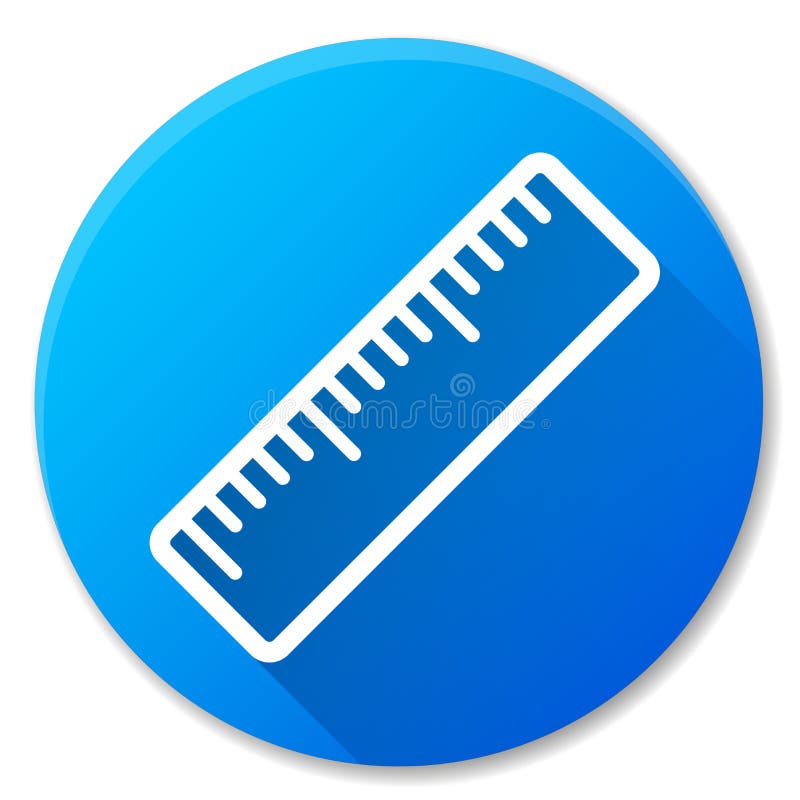 Ruler Blue Circle Icon Design Stock Vector - Illustration of dimensions ...