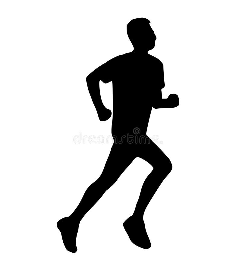 Illustration Runner Silhouette. Runner Athlete Silhouette Stock Vector ...
