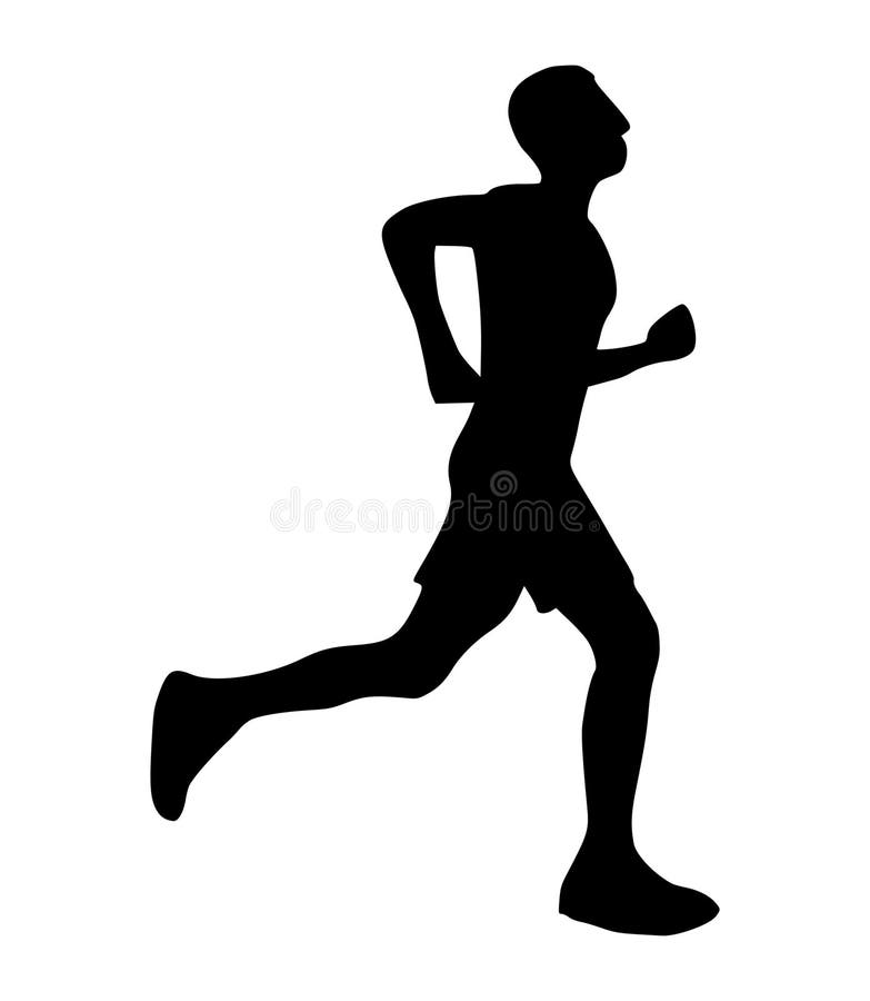 Illustration Runner Silhouette. Runner Athlete Silhouette Stock Vector ...