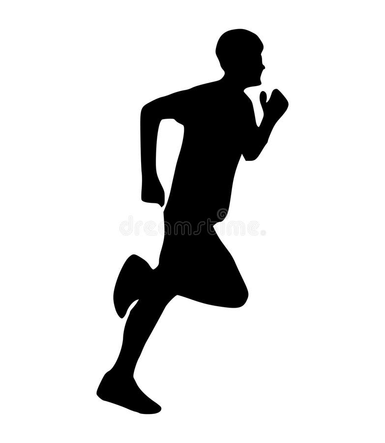 Illustration Runner Silhouette. Runner Athlete Silhouette Stock Vector ...