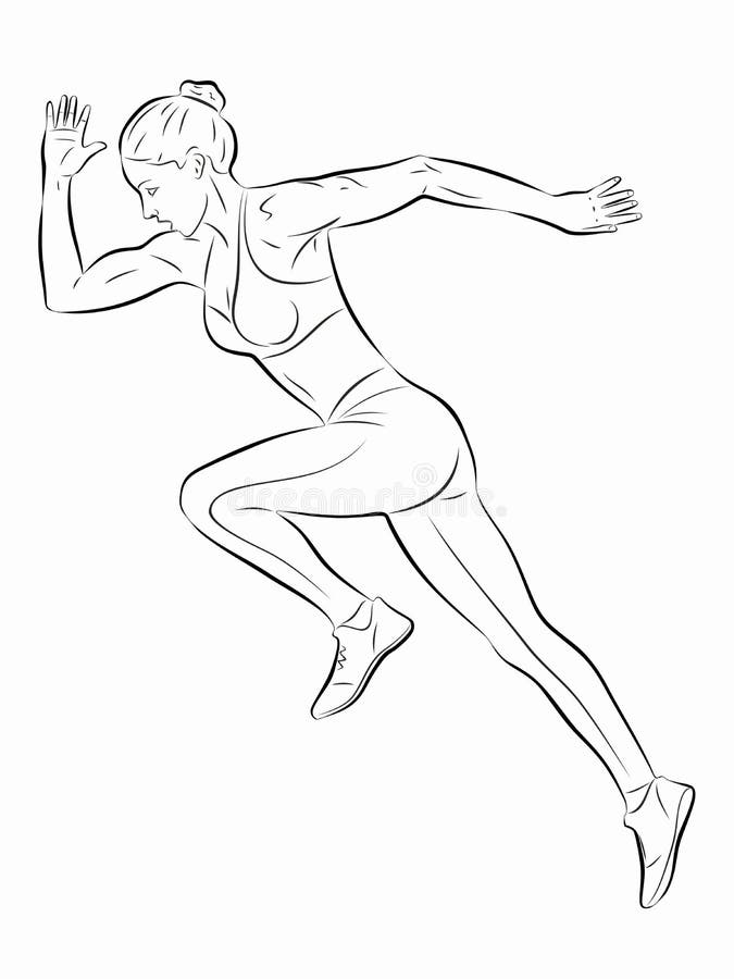 Illustration of Runner , Vector Draw Stock Vector - Illustration of ...