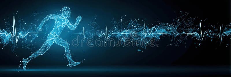 Dynamic Running Figure Created with Healthy Pulse Shape in Motion ...