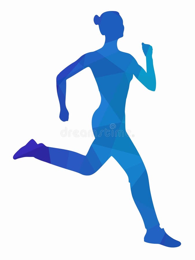 Illustration of a Running Woman, Vector Draw Stock Vector ...