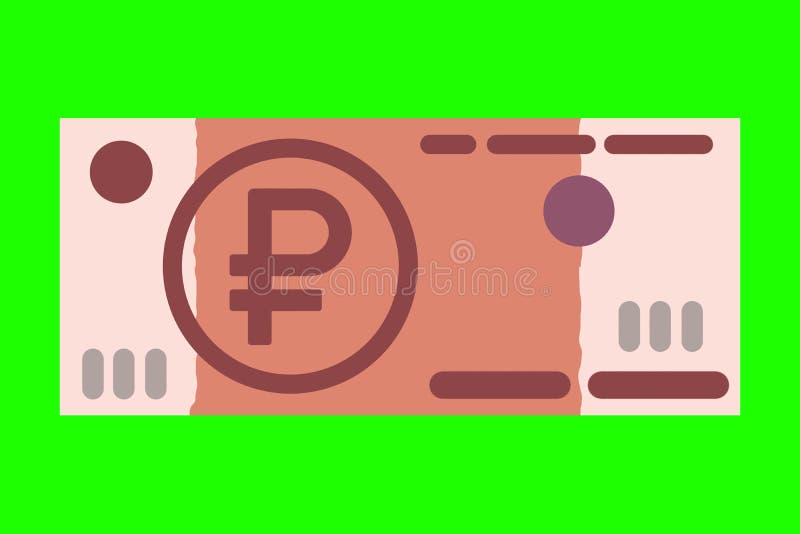 Illustration Russian Ruble, Banknote, Russian Ruble Banknote. 3D ...