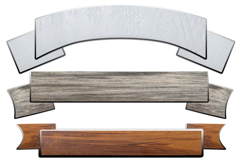 Illustration of Rustic Wooden Banners with Copyspace Stock Illustration ...