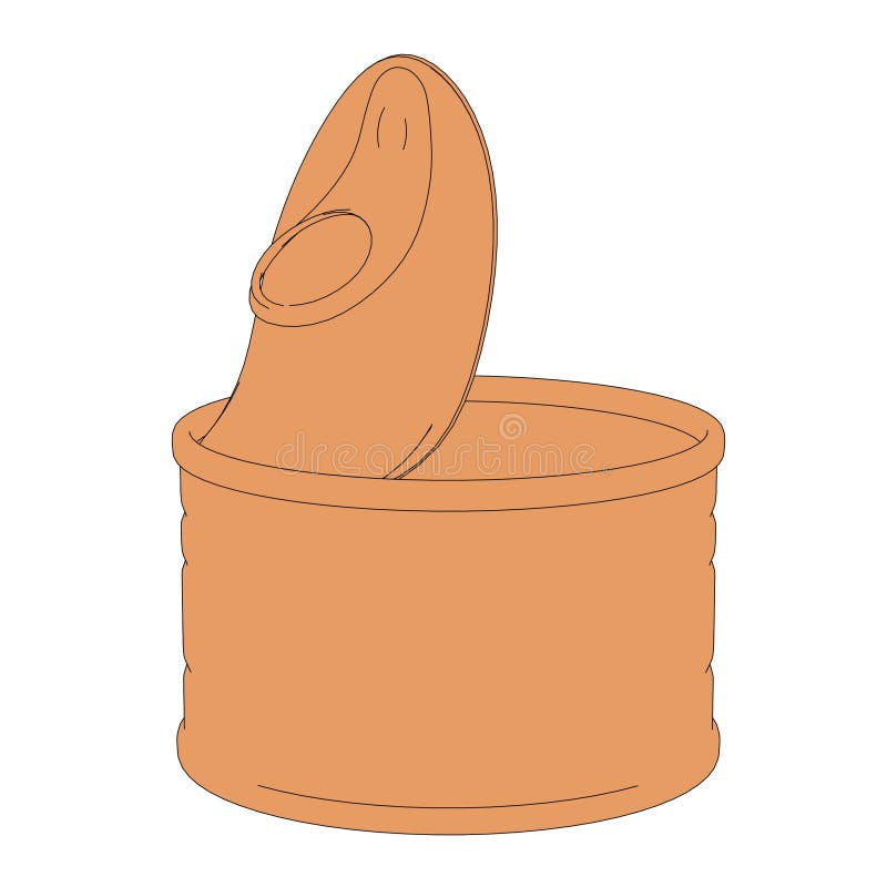 Illustration of rusty can stock illustration. Illustration of drawing ...