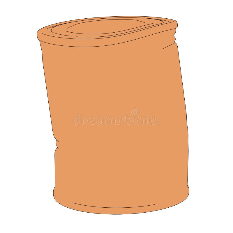 Illustration of rusty can stock illustration. Illustration of drawing ...