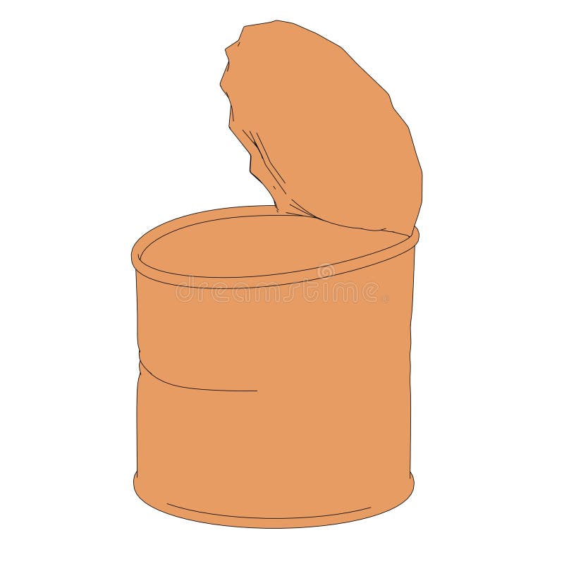 Illustration of rusty can stock illustration. Illustration of drawing ...