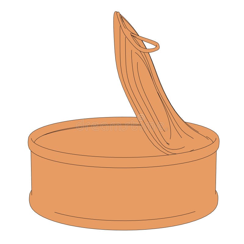 Illustration of rusty can stock illustration. Illustration of drawing ...