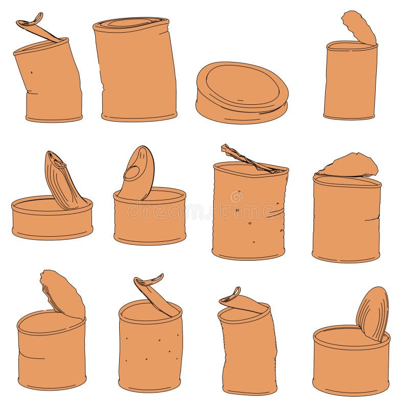 Illustration of rusty cans stock illustration. Illustration of rusty ...
