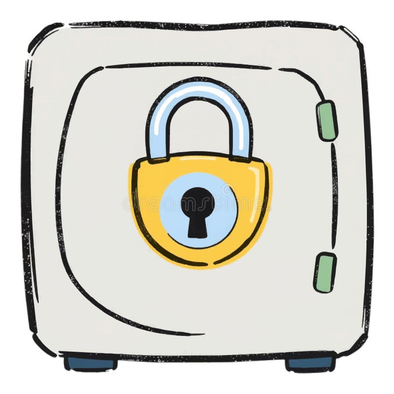 Illustration of Safe Lock Representing Security Industry Isolated on ...