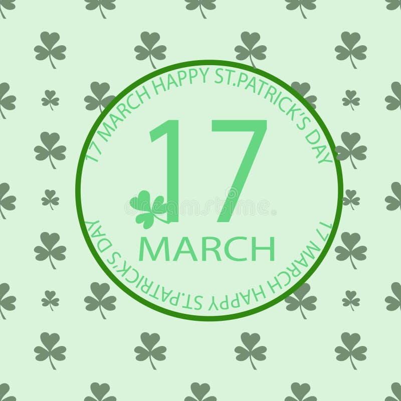 Illustration of Saint Patrick S Day,seventeenth March. Stock Vector ...