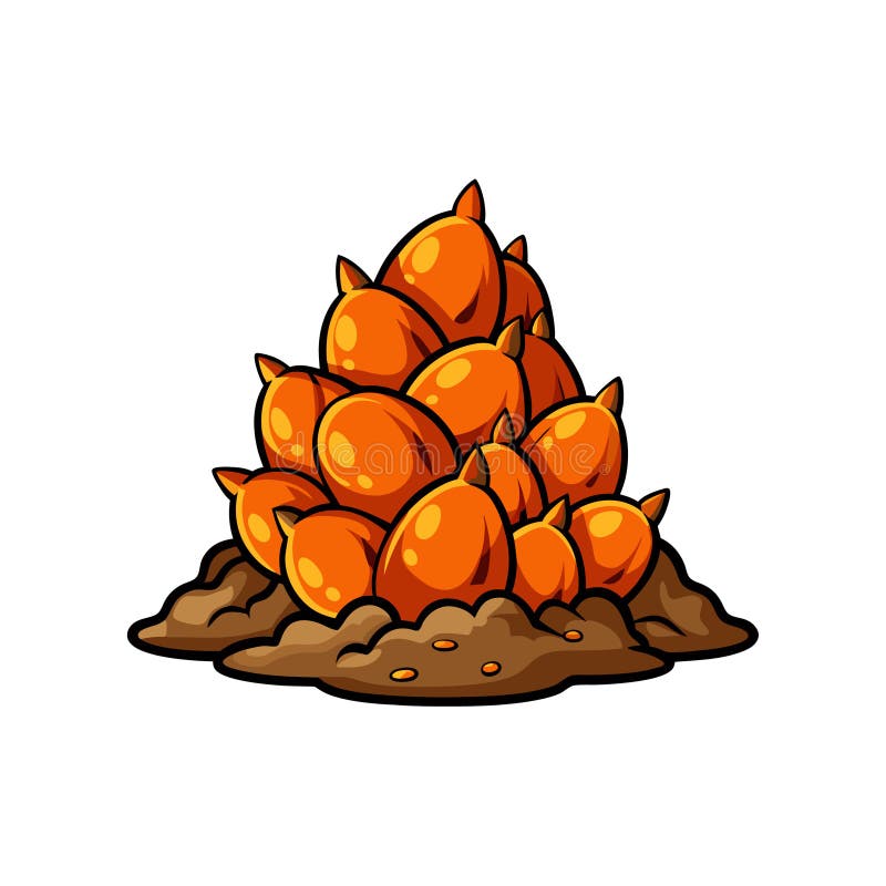 Illustration of Salak Fruit in the Ground, Vector Stock Illustration ...