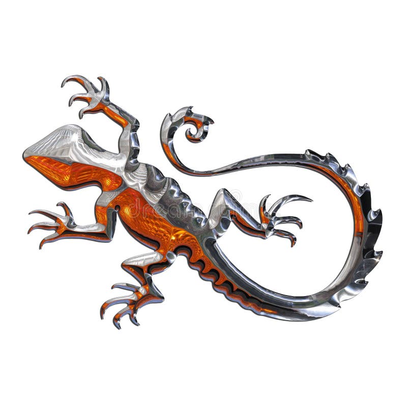 Happy Dancing Gecko - with Clipping Path Stock Illustration ...