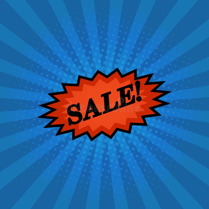 Vector Illustration of Sale in Comics Retro Style Stock Vector ...