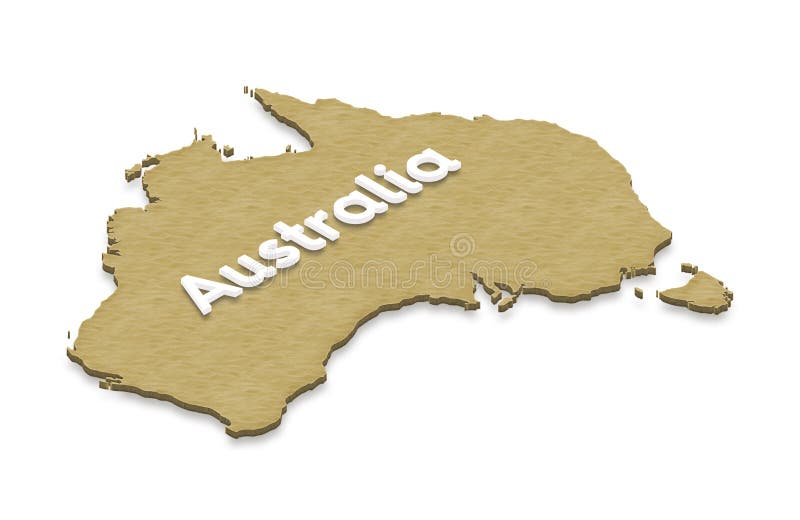 Map Of Australia. 3D Isometric Illustration Stock Illustration ...