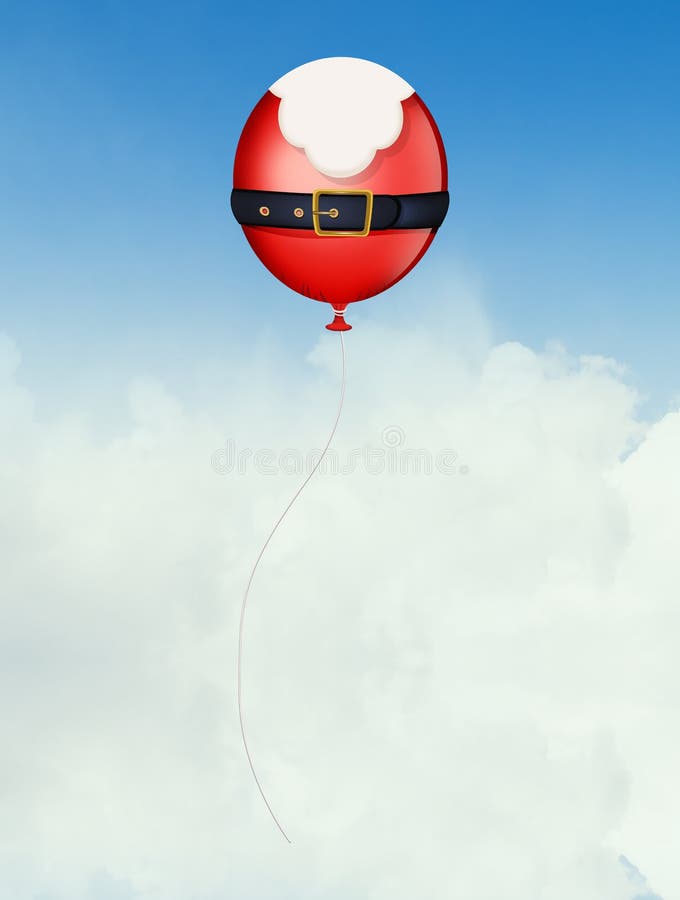 Illustration of Santa Claus Balloon Stock Illustration - Illustration ...