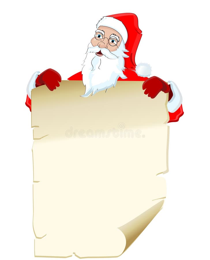 Santa Holding List Stock Illustrations – 1,212 Santa Holding List Stock ...