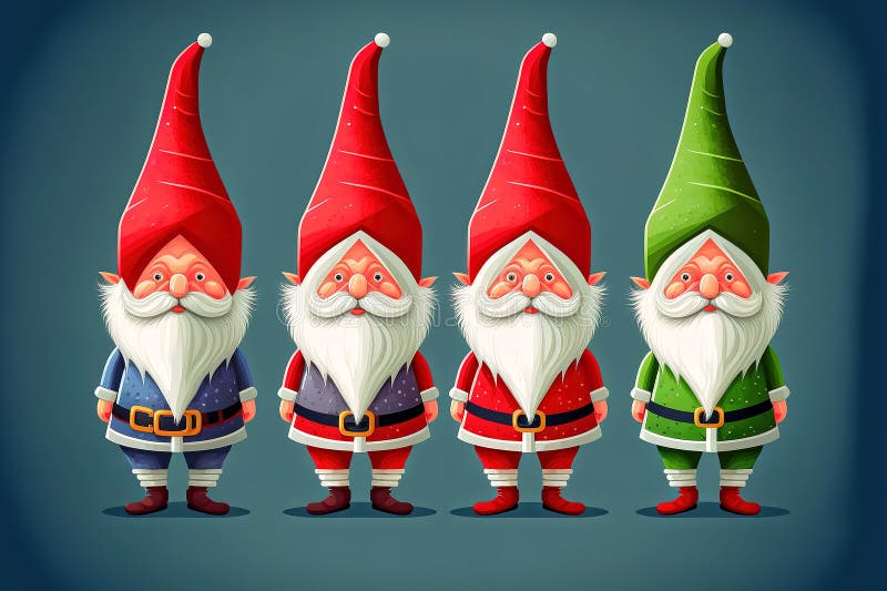 Illustration of Santa S Helper Elves - Ai Generative Stock Illustration ...
