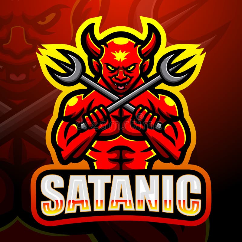 Satanic Mascot Esport Logo Design Stock Vector - Illustration of icon ...