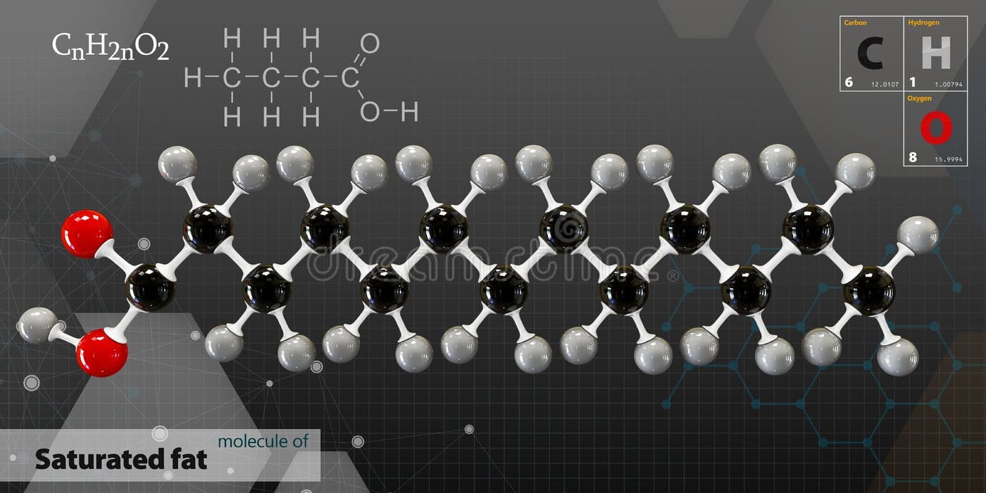 Saturated Fat Molecule Stock Illustrations – 184 Saturated Fat Molecule ...