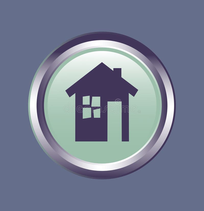 Illustration of Save Home Concept. Button. Stock Vector - Illustration ...