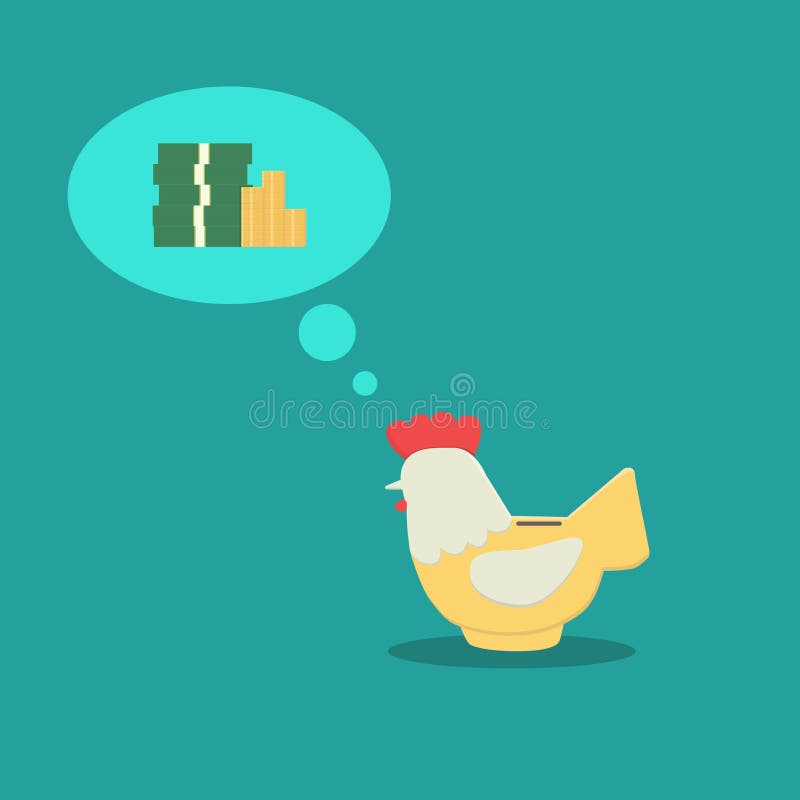 With Money Bag Chicken Nuggets Isolated with the Character Stock Vector ...