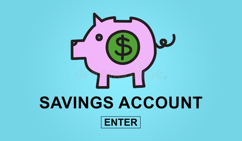 Concept of savings account stock illustration. Illustration of bank ...